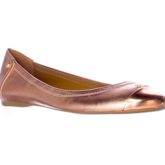 Coach | Shoes | Nwt Coach Cap Toe Rose Gold Flats | Poshmark